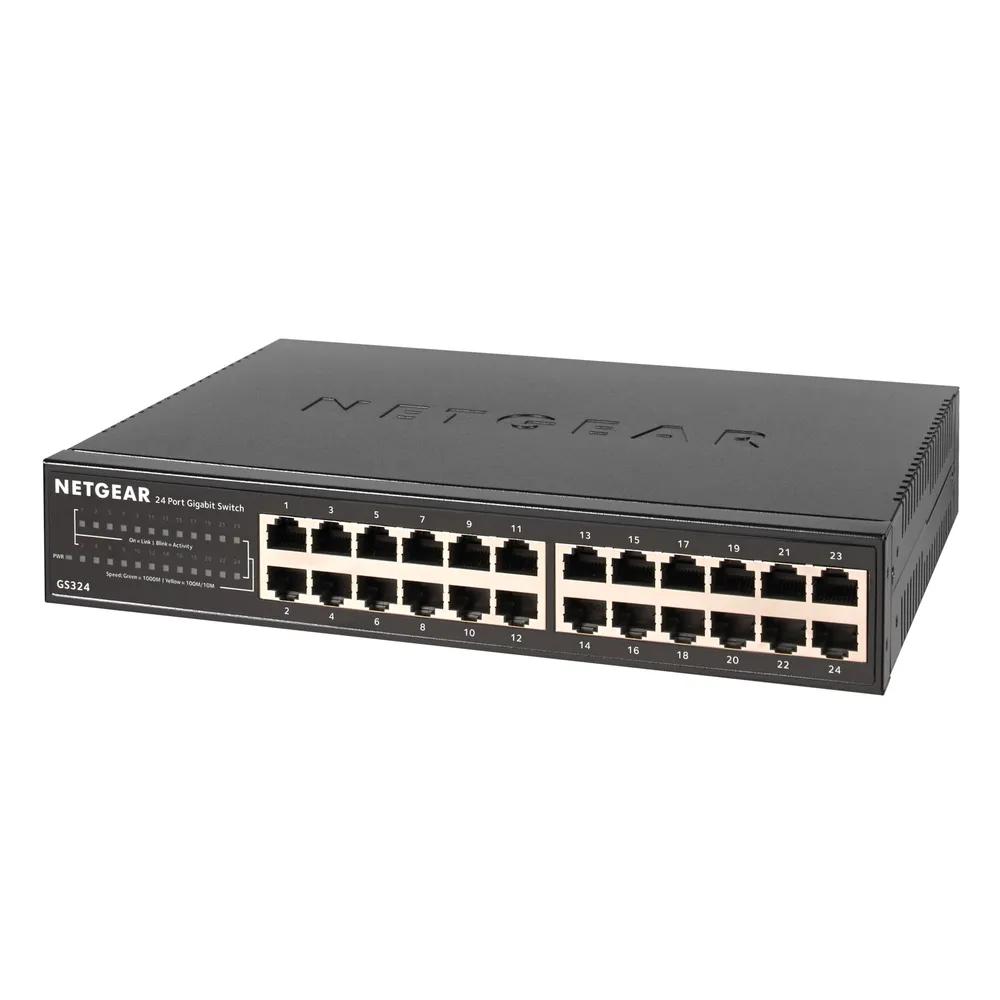Netgear GS324 Gigabit Switch 24x GB-LAN, unmanaged, lüfterlos Buy