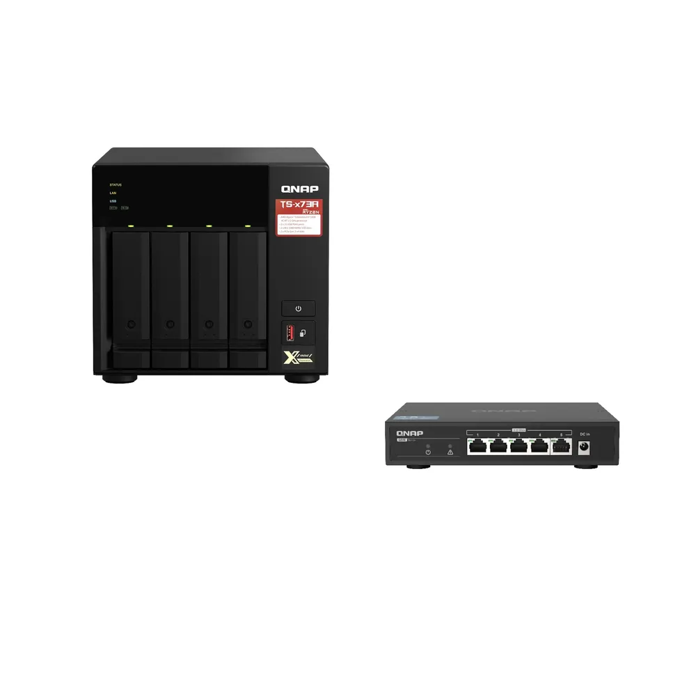 QNAP TS-473A-SW5T TS-473A-8G NAS System + QSW-1105-5T Switch Buy
