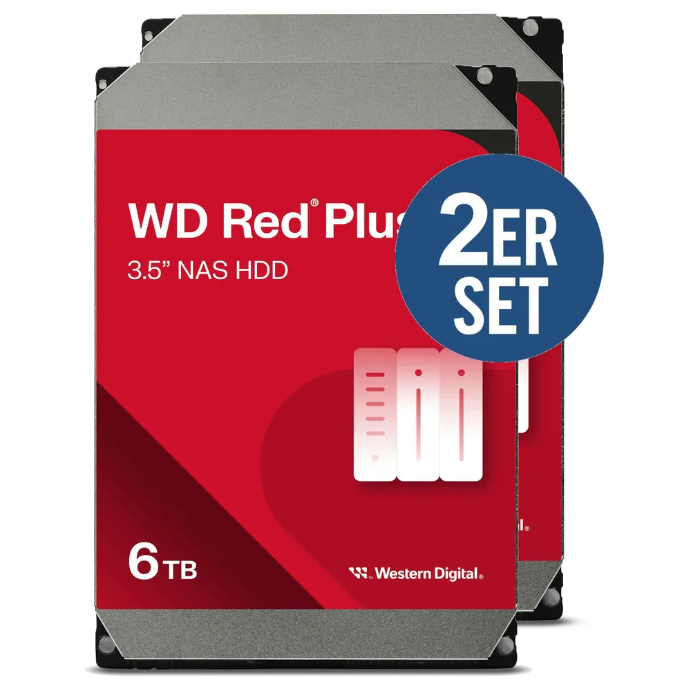 WD Red Plus 2er Set WD60EFPX 12TB - 2x 6 TB 5400 rpm 256 MB 3,5 Zoll ...