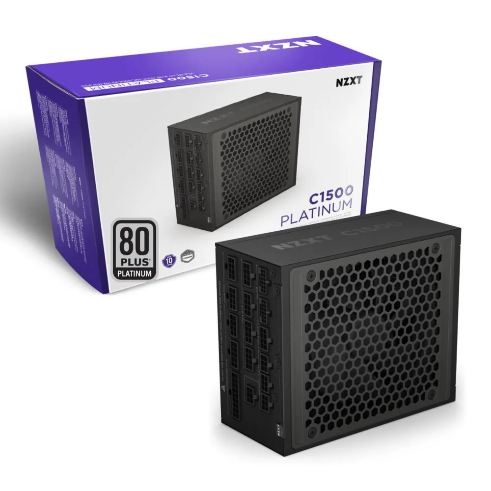 NZXT C1500 1500W Gaming Netzteil 80+ Platinum, ATX3.1 PCIe5.1 modular ...
