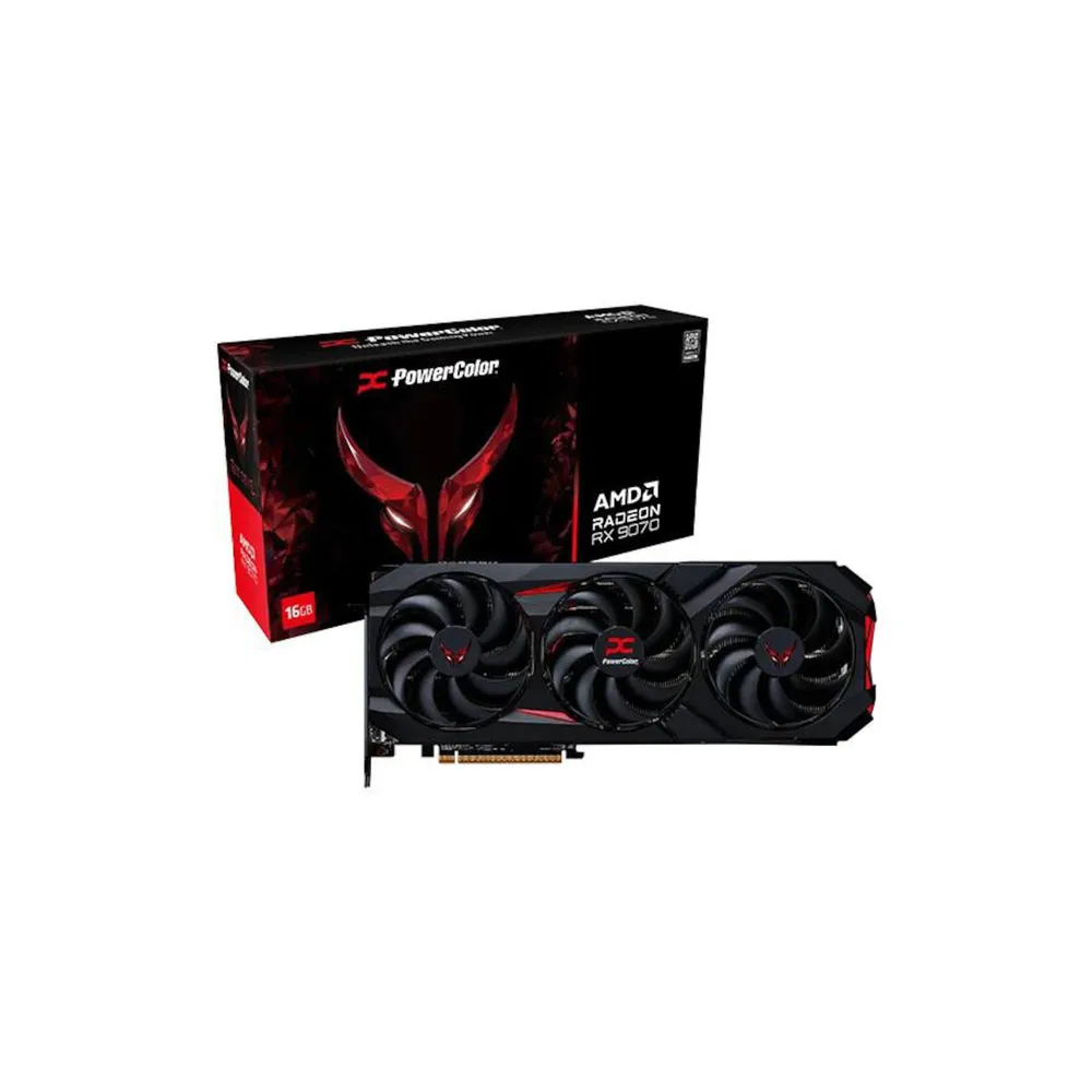 POWERCOLOR AMD Radeon RX 9070 Red Devil OC 16GB GDDR6 Grafikkarte HDMI ...