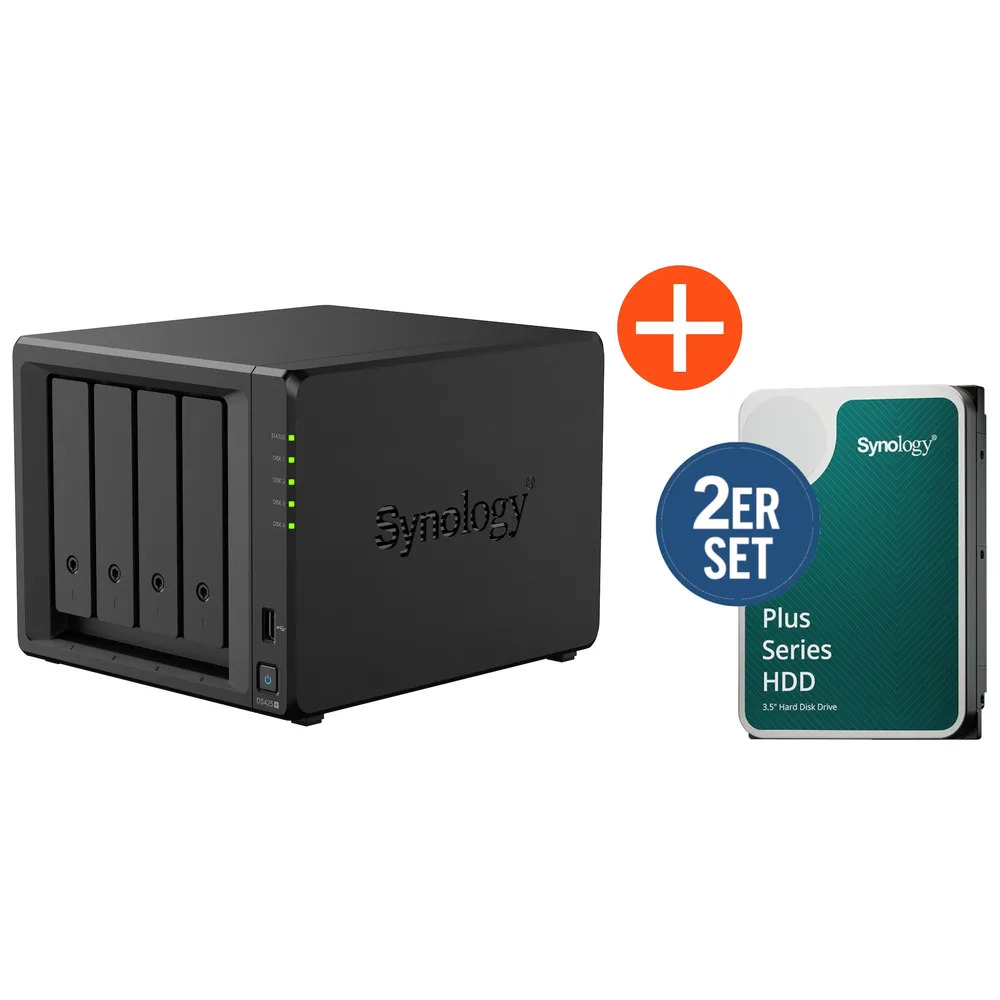 Synology DS425+ NAS System 4-Bay 8 TB inkl. 2x 4 TB Synology HDD ...